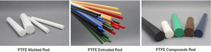 Green PTFE Solid Round Bar , Chemical Industry PTFE Bar Stock