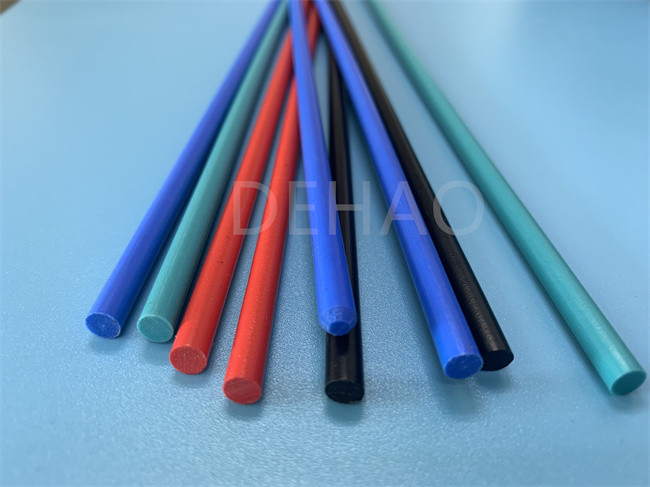 Green PTFE Solid Round Bar , Chemical Industry PTFE Bar Stock